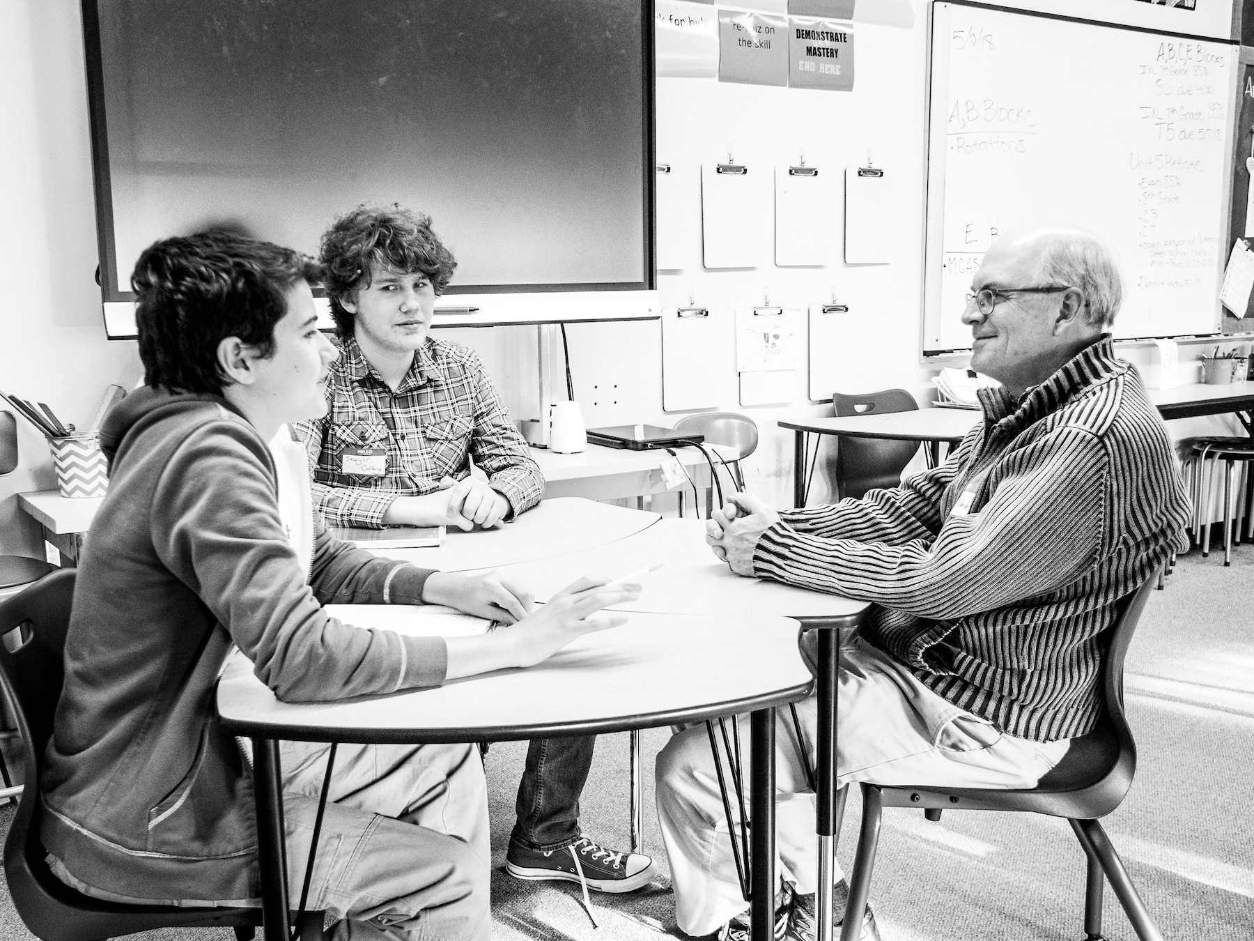 Interviews of Nantucket residents by local middle school students.
